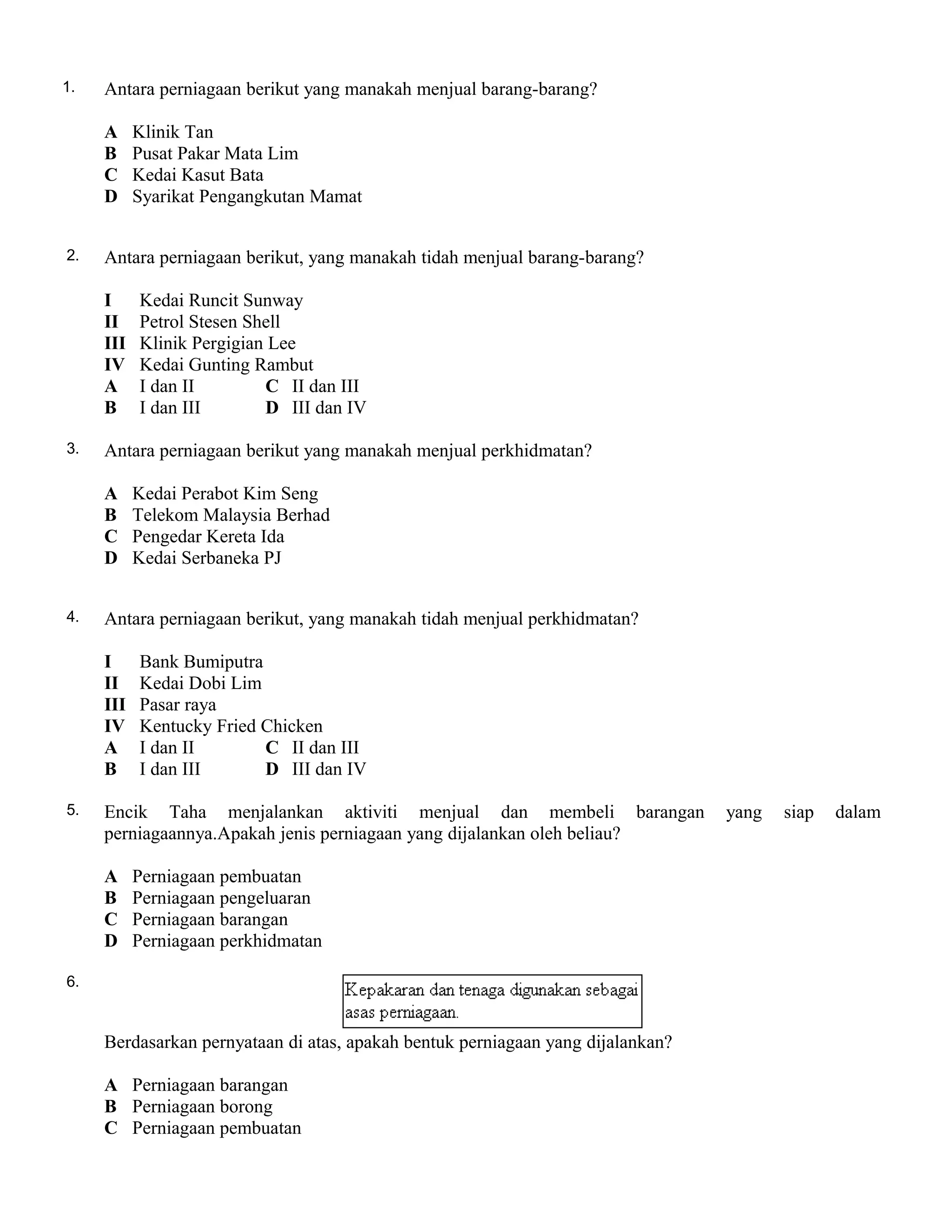 Bentuk & jenis perniagaan | PDF