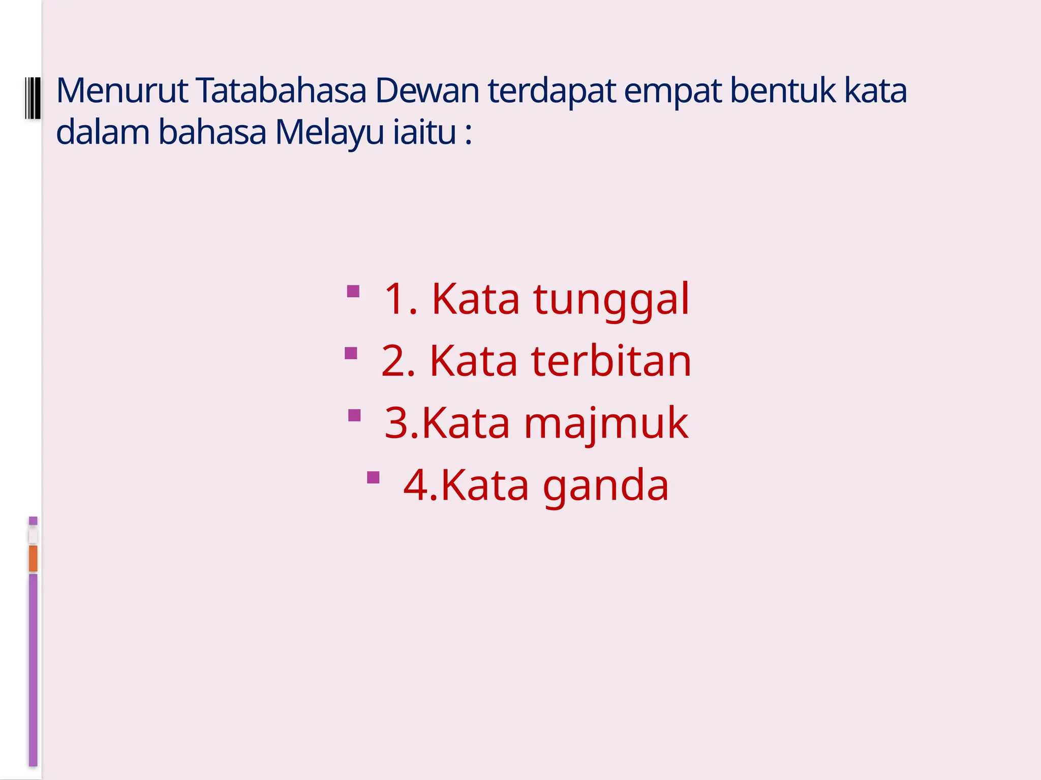 Pembentukan kata Bentuk Kata Bahasa Melayu | PPTX