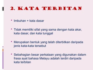 Pembentukan kata Bentuk Kata Bahasa Melayu | PPTX