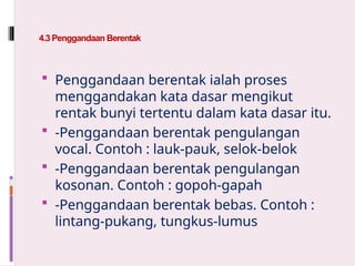 Pembentukan kata Bentuk Kata Bahasa Melayu | PPTX
