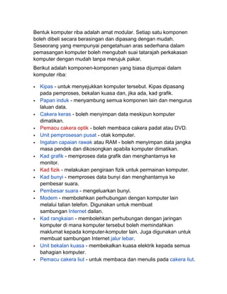 Bentuk komputer riba adalah amat modular | PDF