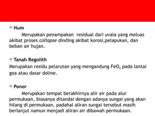 Bentuk Lahan Asal Kars geomorfologi indonesia | PPTX