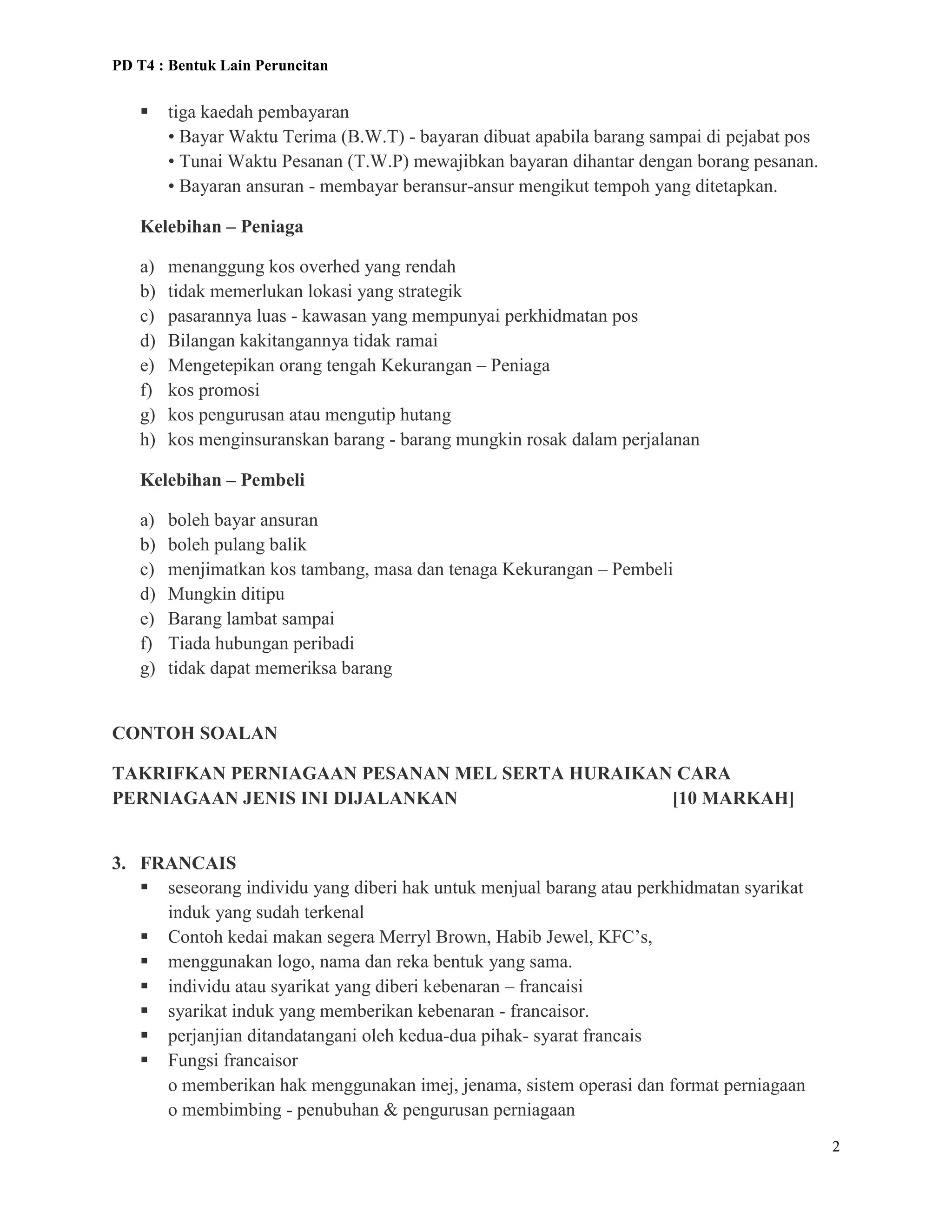 Bentuk lain peruncitan | DOCX