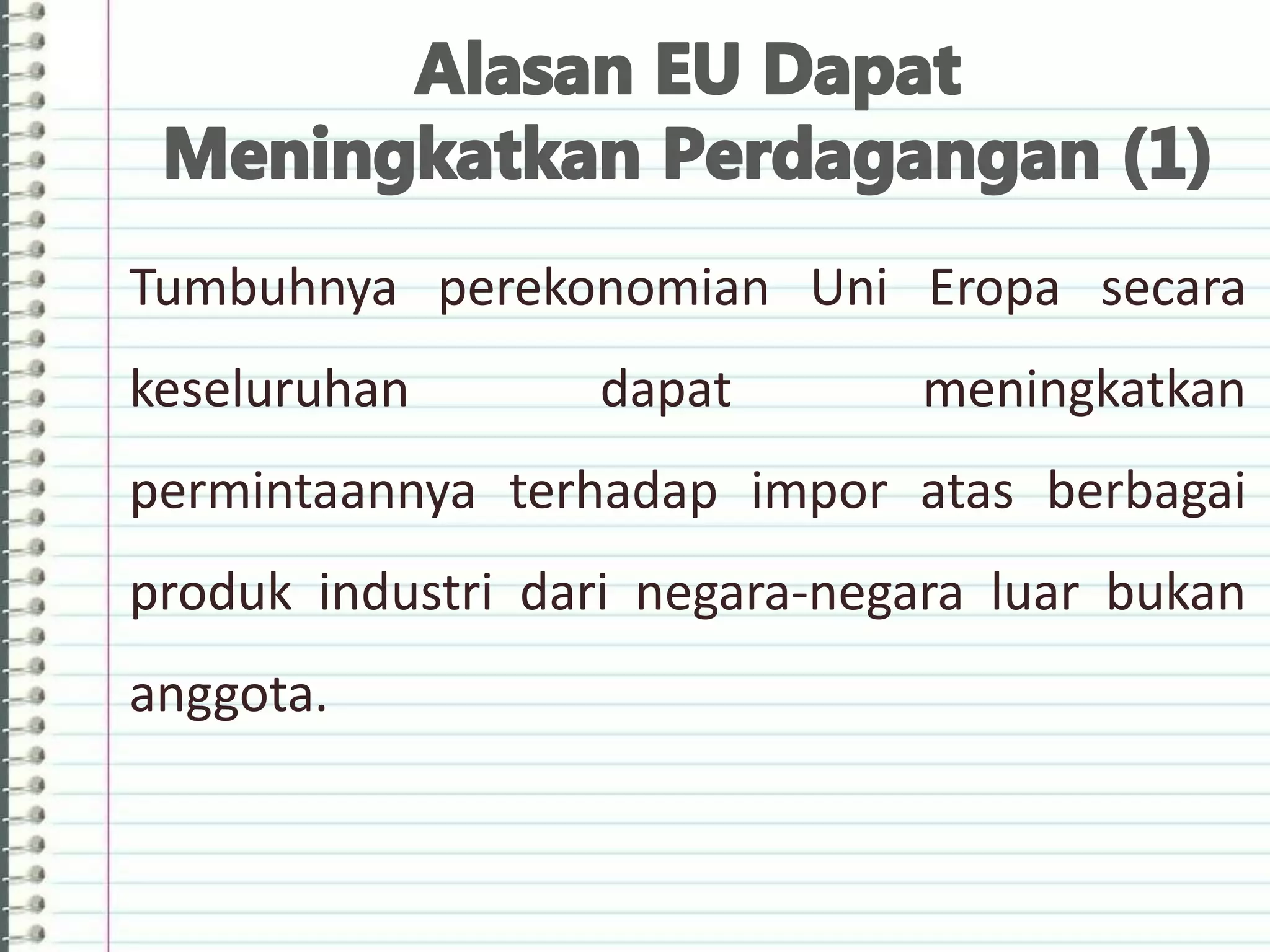 Bentuk lembaga integrasi ekonomi di dunia | PPT