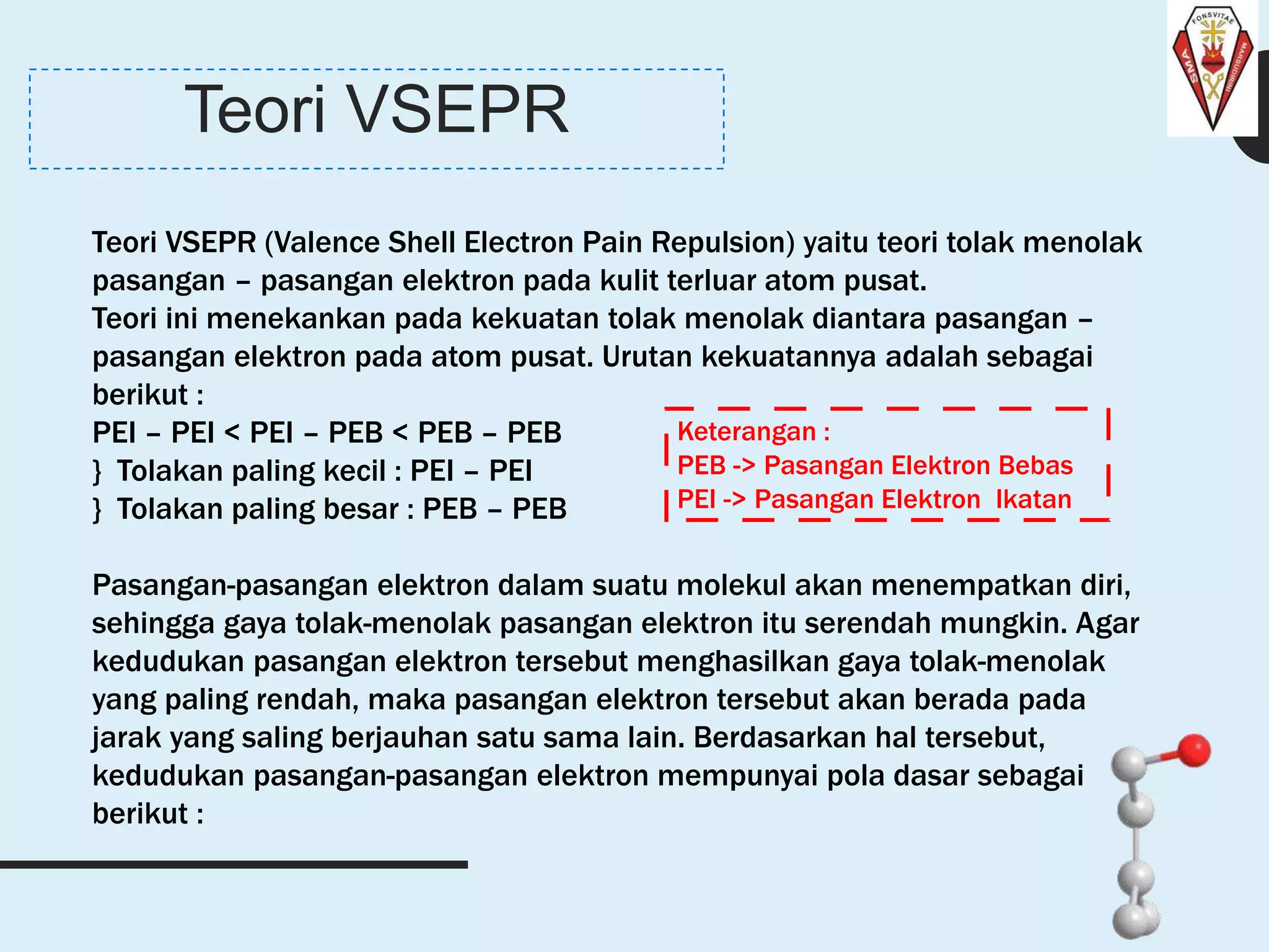 Bentuk Molekul dan Kepolaran Senyawa Kovalen | PPTX