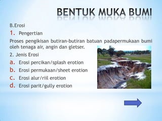 Bentuk muka bumi : Hand out IPS | PPTX