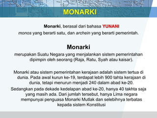 Bentuk negara & sistem pemerintahan di dunia | PPTX