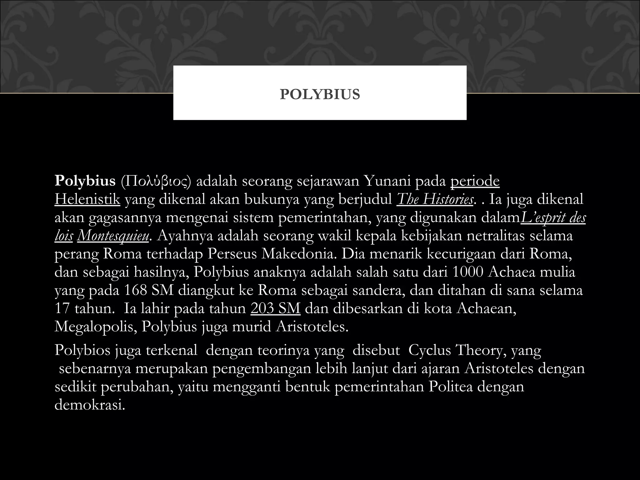 MENGENAL POLYBIUS | PPT