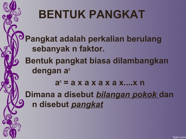 Bentuk pangkat | PPT