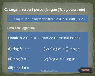 Bentuk pangkat, akar, dan logaritma | PPTX