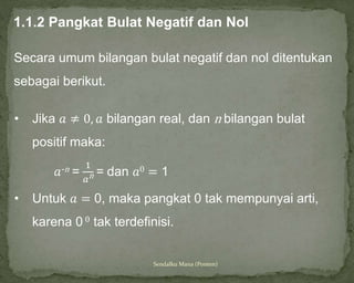 Bentuk pangkat, akar, dan logaritma | PPTX