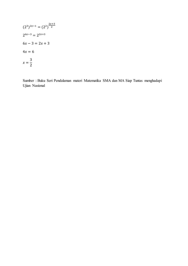 Bentuk pangkat dan akar | PDF