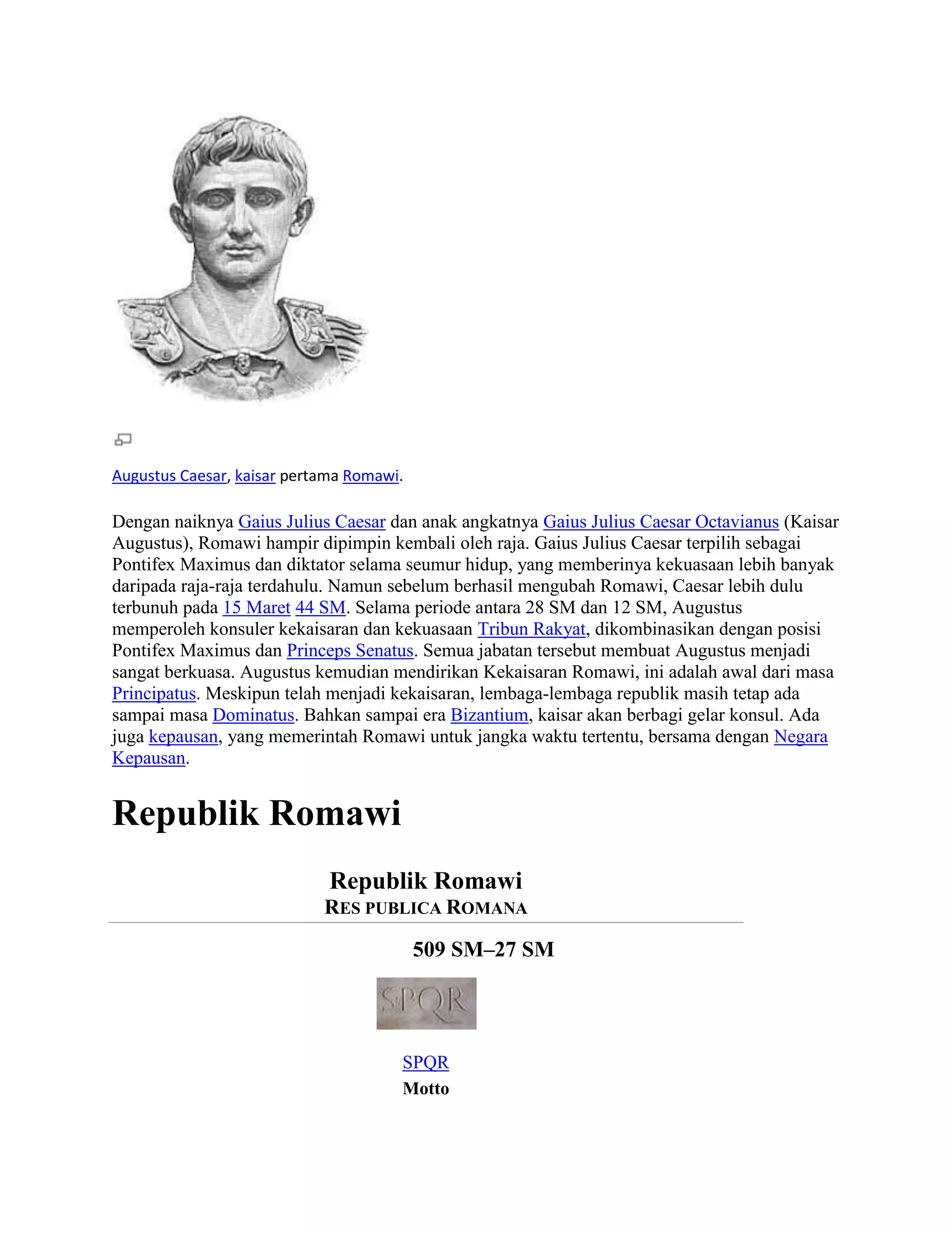 Bentuk pemerintahan romawi | PDF