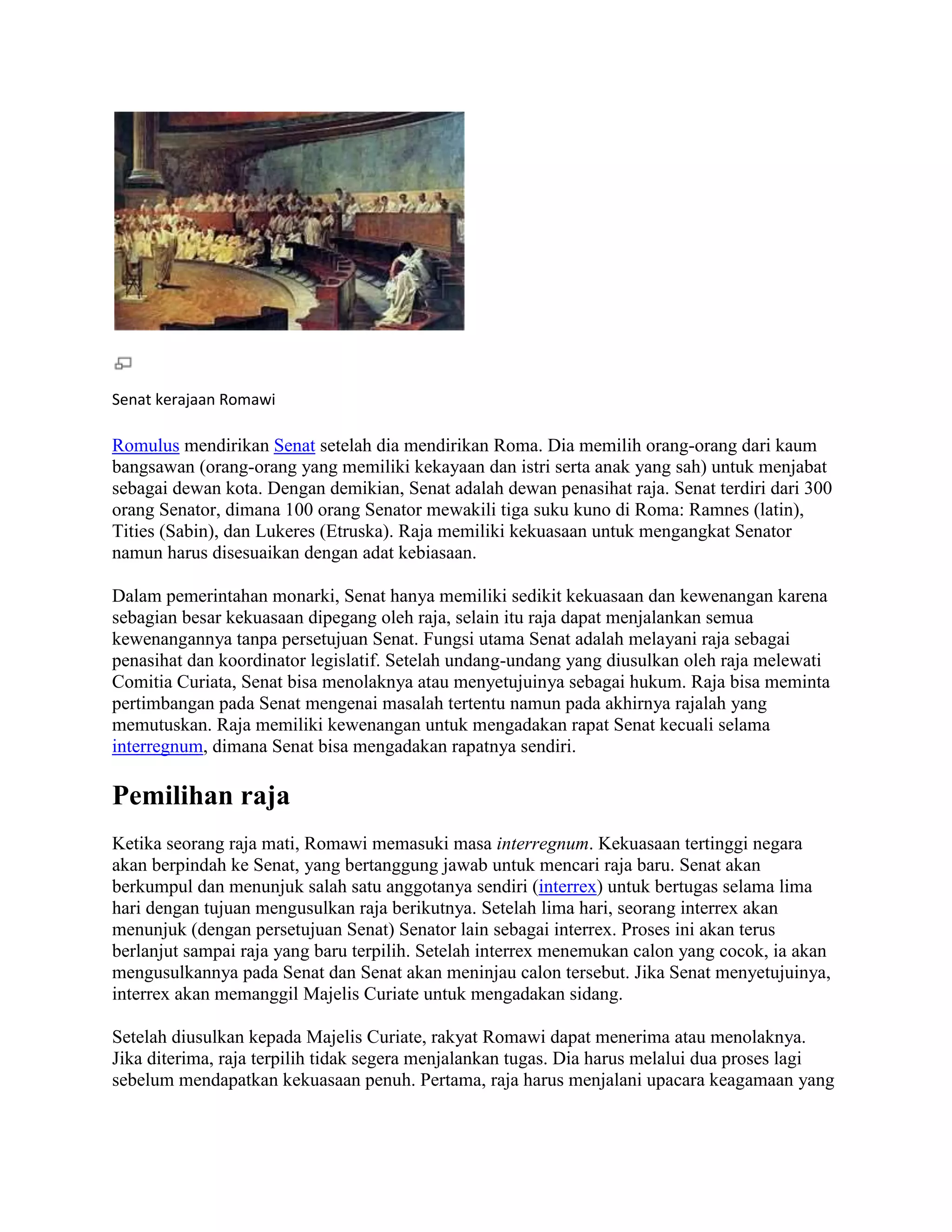 Bentuk pemerintahan romawi | PDF