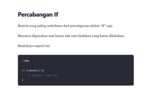 BENTUK PERCABANGAN PADA PEMROGRAMAN BERBASIS WEB.pptx