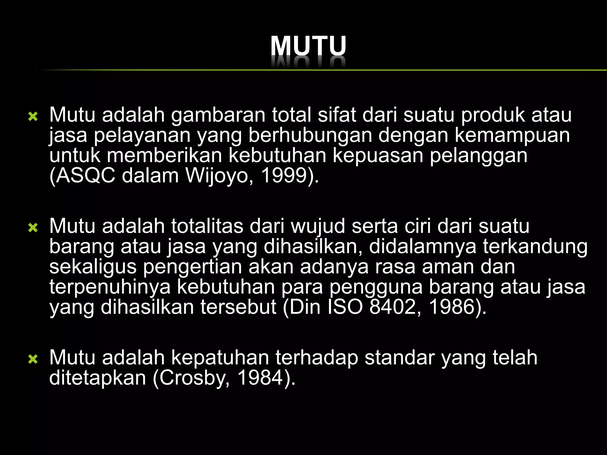 Bentuk program menjaga mutu perspektif | PPTX