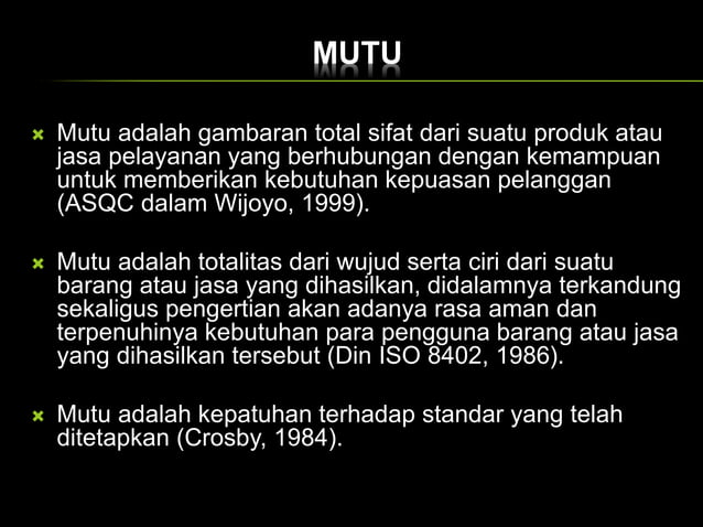 Bentuk program menjaga mutu perspektif | PPTX