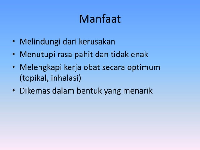 Bentuk sediaan obat | PPTX