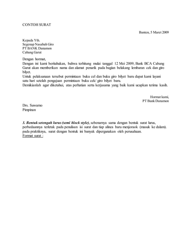 Bentuk surat | PDF