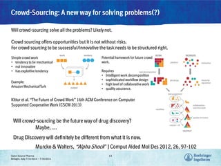 Open Source Pharma: Crowd computing: A new approach to predictive modeling | PPT