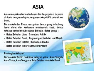 Benua Kelas 6 | PPTX