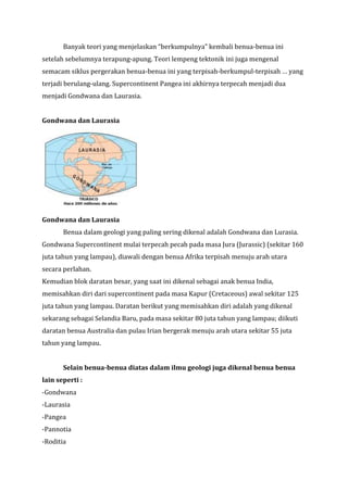 Benua pangea | DOCX