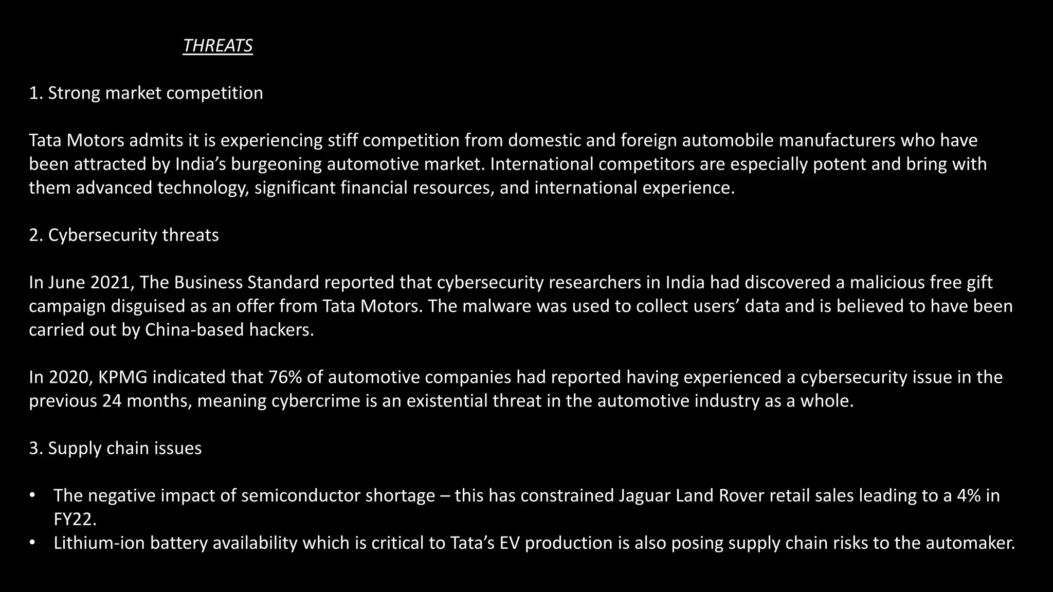 SWOT analysis of tata motors in business environment | PPTX