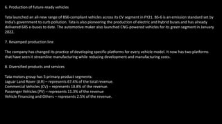 SWOT analysis of tata motors in business environment | PPTX