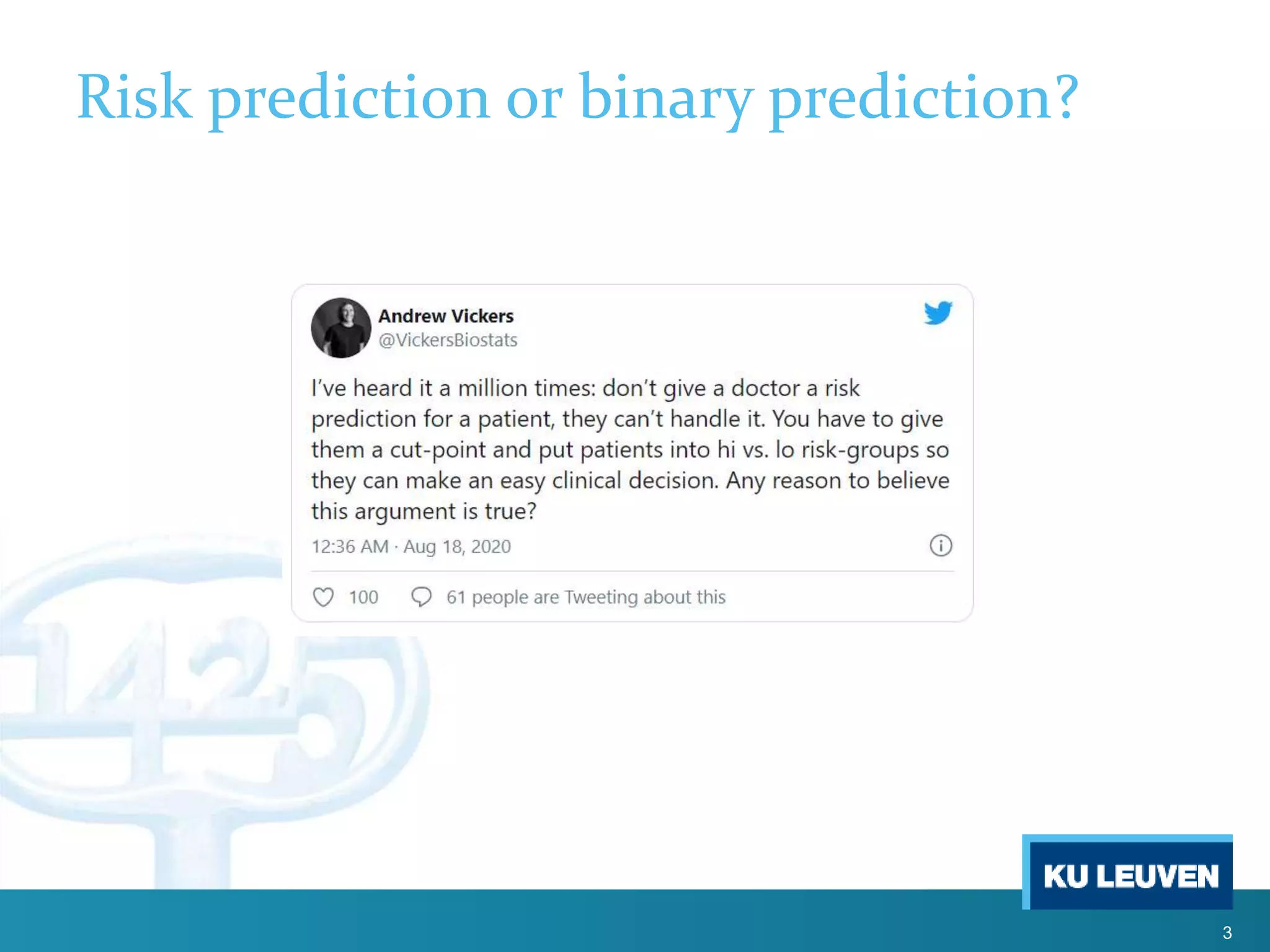 Calibration of risk prediction models: decision making with the lights ...