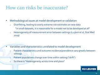 Calibration of risk prediction models: decision making with the lights ...