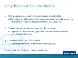 Calibration of risk prediction models: decision making with the lights ...