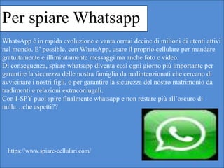 Benvenuti a spiare celluari.com