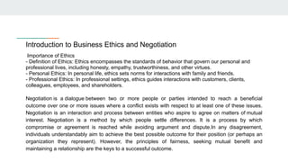 BENIntroduction to Business Ethics and Negotiation .pptx
