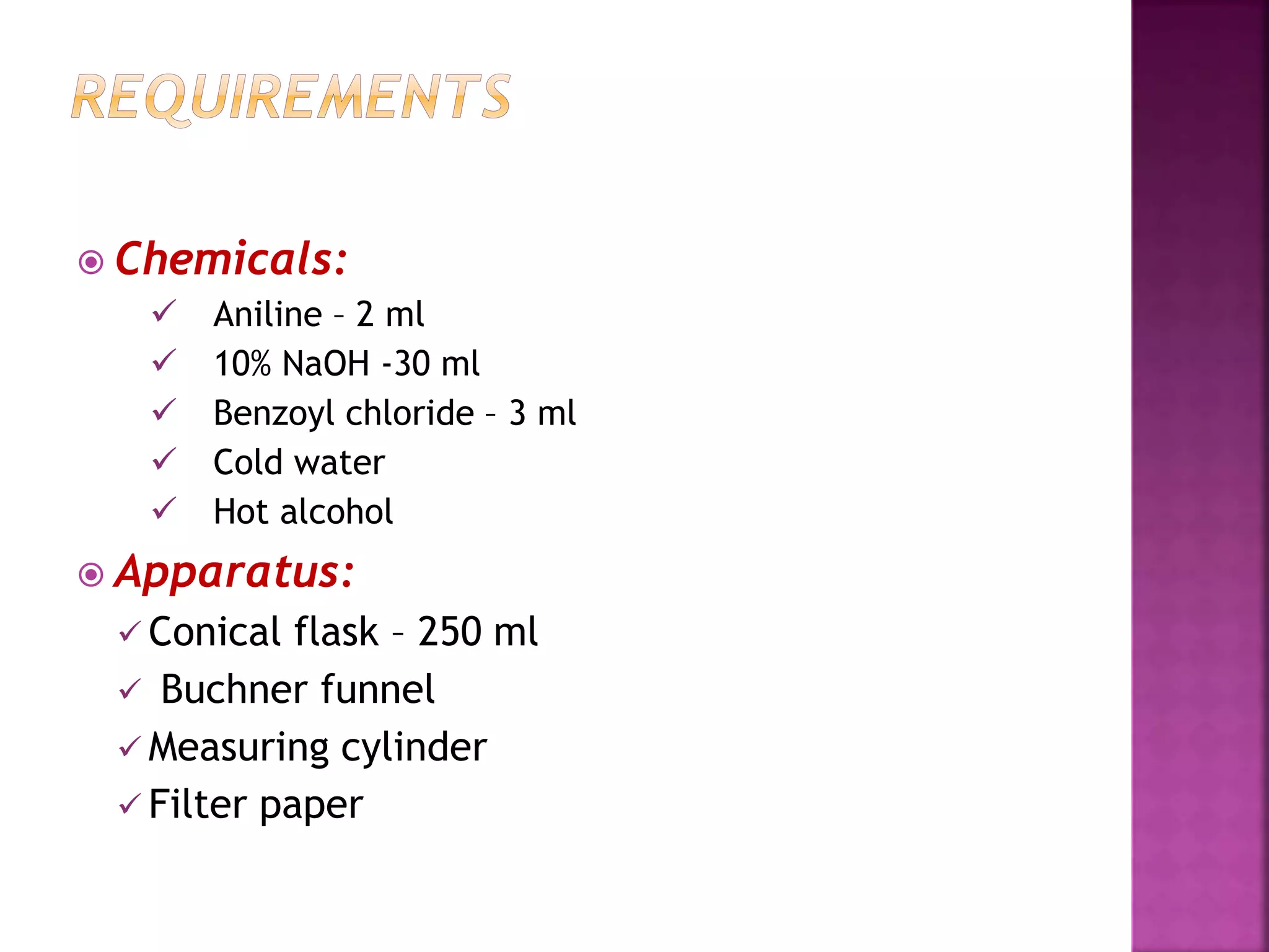 Benzanilide synthesis | PPTX