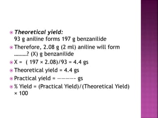 Benzanilide synthesis | PPTX