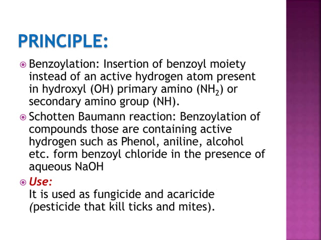 Benzanilide synthesis | PPTX
