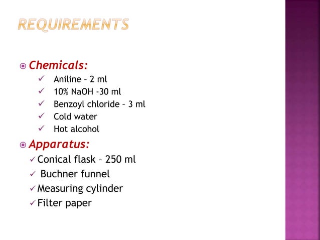 Benzanilide synthesis | PPTX