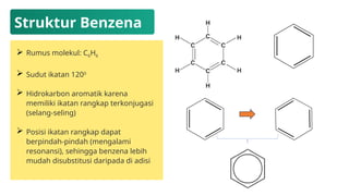 Benzena dan Turunannya (Sifat dan Reaksi) | PPT