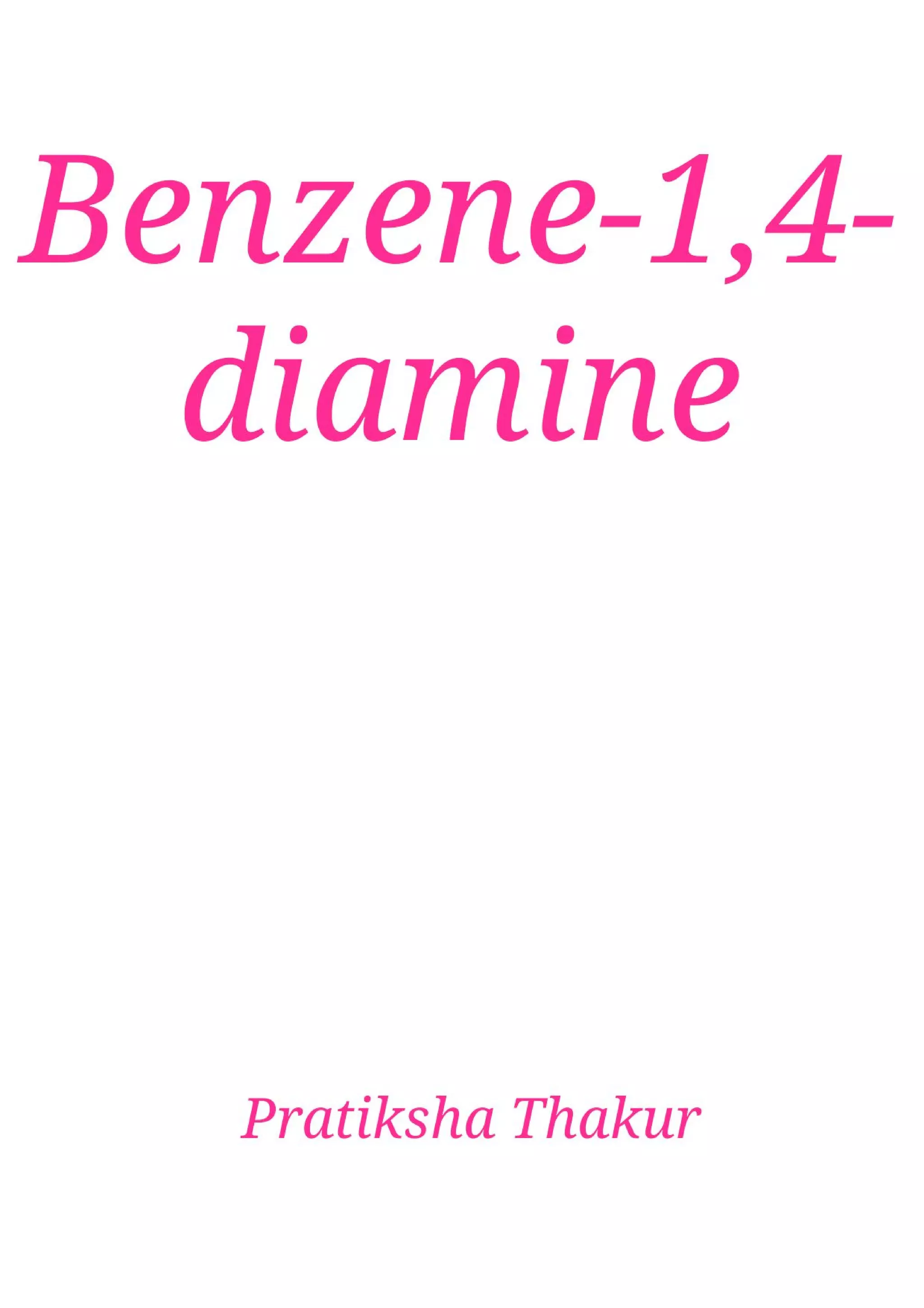 Benzene-1,4-diamine | PDF