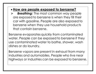 Benzene | DOCX | Indoor Environmental Quality | Home & Garden