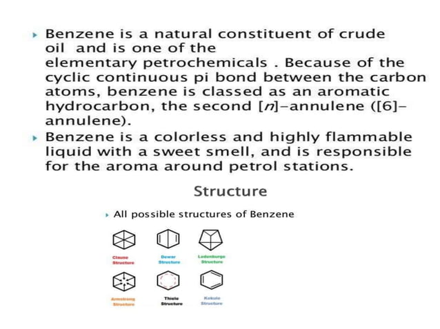 Benzene and its Derivatives along with its structure and uses | PPT