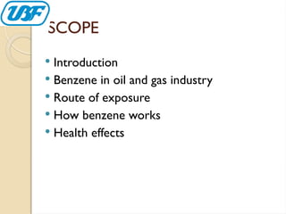 Benzene Safety Awareness Training for Oil and Gas | PPTX