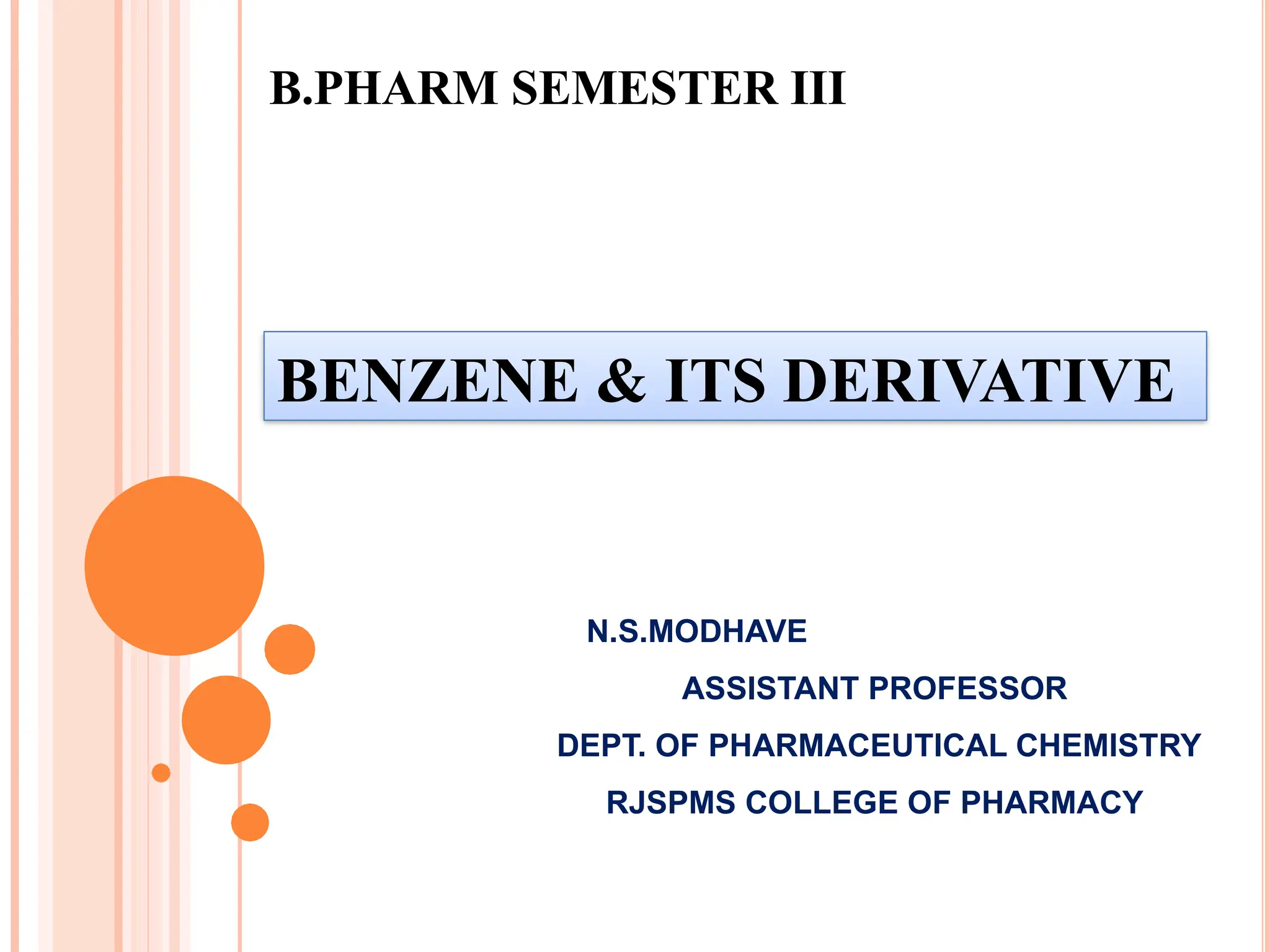 Benzene and Its derivative kELULE RULES OF AROMATICITY, | PPTX