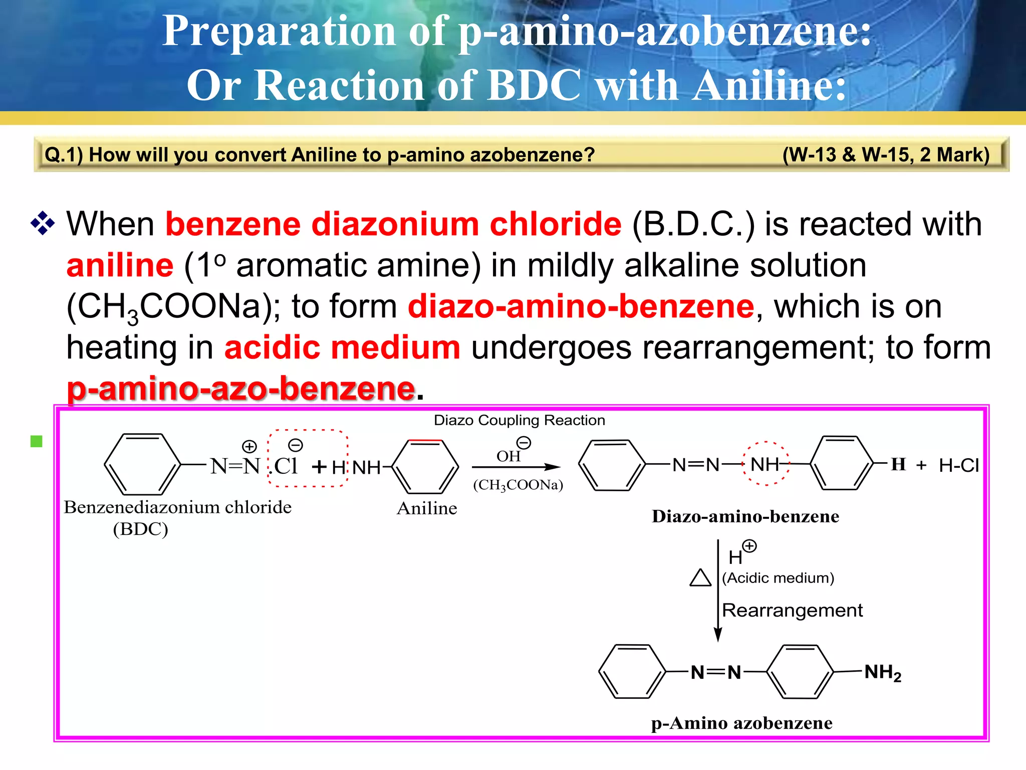 Benzene diazonium chloride by dr. pramod r. padole | PPT