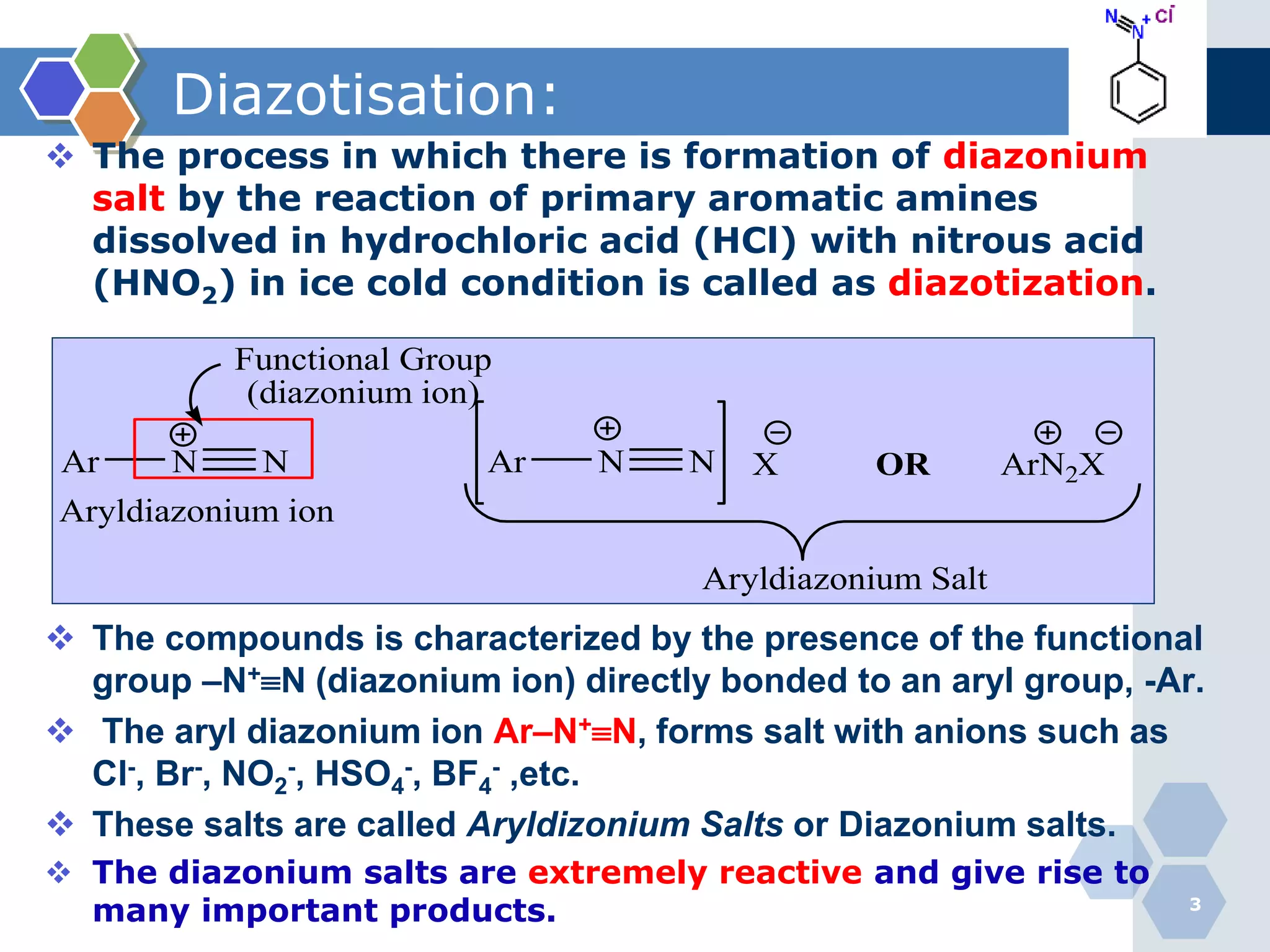 Benzene diazonium chloride by dr. pramod r. padole | PPT