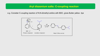 Benzene Diazonium Salts and its application | PPTX | Chemistry | Science
