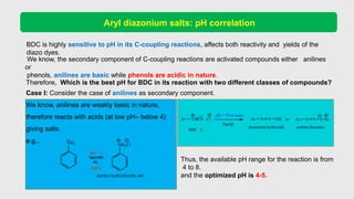 Benzene Diazonium Salts and its application | PPTX | Chemistry | Science