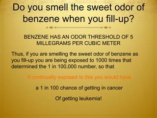 Defend Yourself From Benzene Emissions When Driving on Gasoline | PPTX