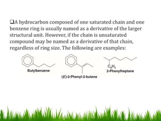 Benzene and its deivatives | PPTX