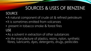 Benzene ppt | PPTX | Lung and Respiratory Health | Diseases and Conditions
